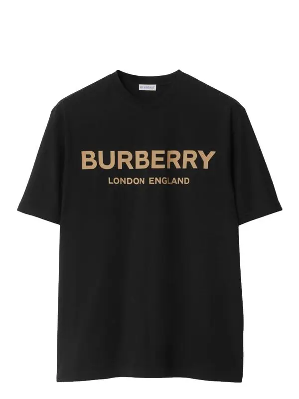 Burberry Logo Cotton T-shirt - Black