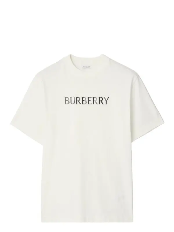 Burberry Logo Cotton T-shirt - Chalk White