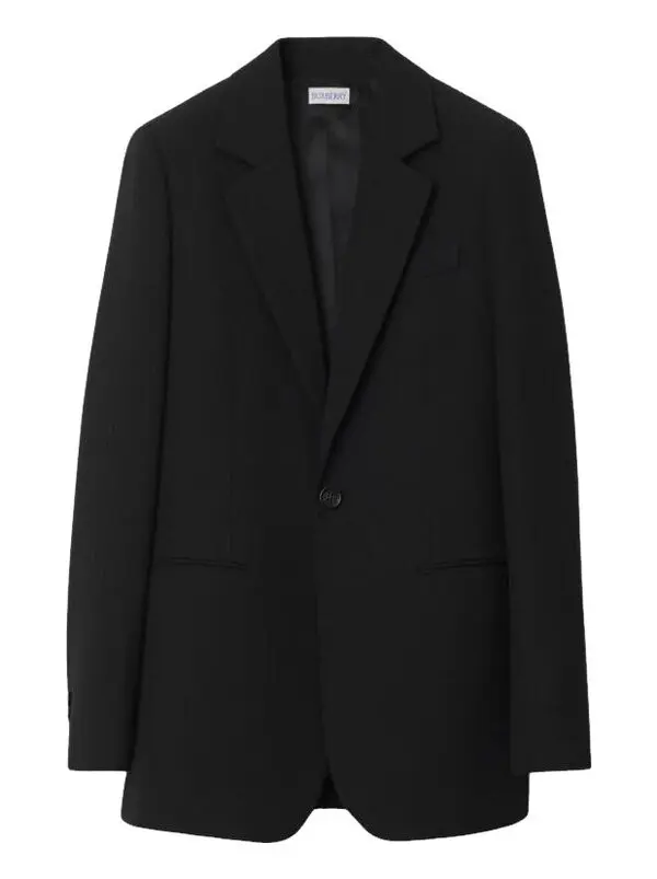 Burberry Wool Tailored Jacket - Black