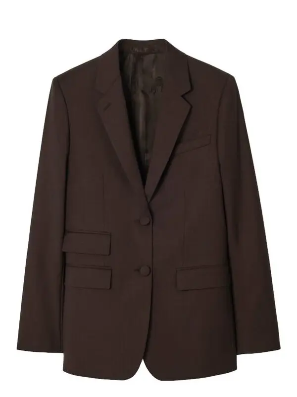 Burberry Wool Tailored Jacket - Carbon Brown