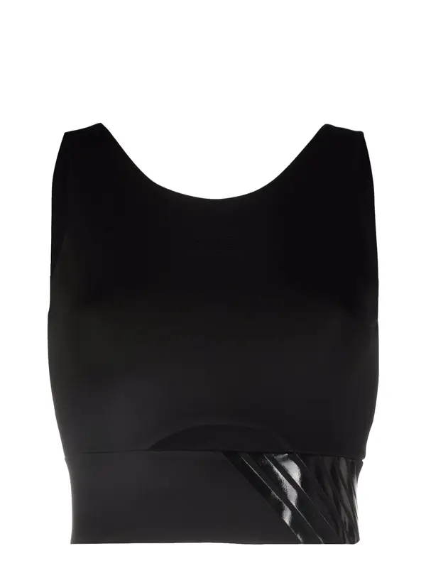 Emporio Armani Logo-print Sports Bra - Black