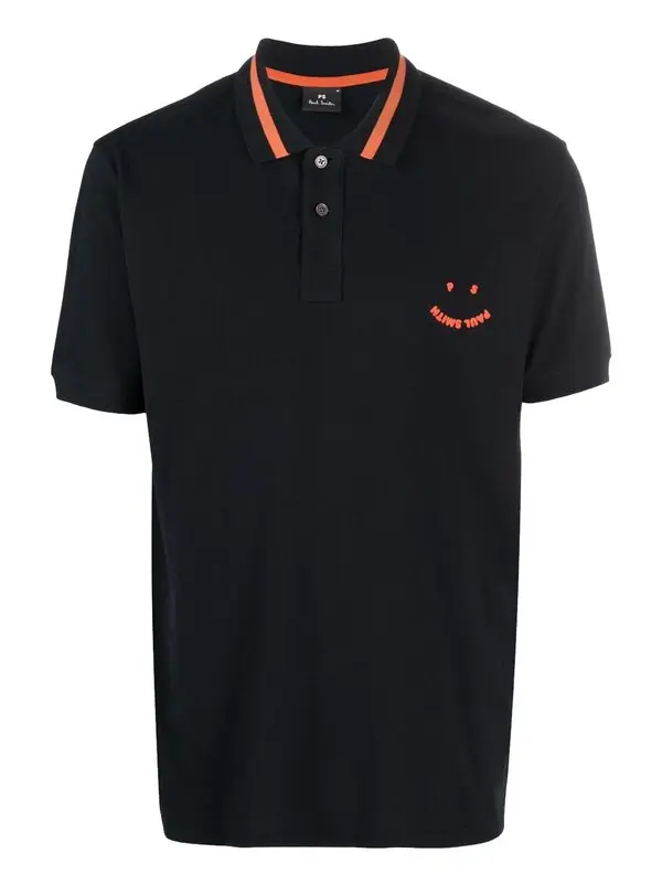 Paul Smith Logo-print Polo Shirt - Black