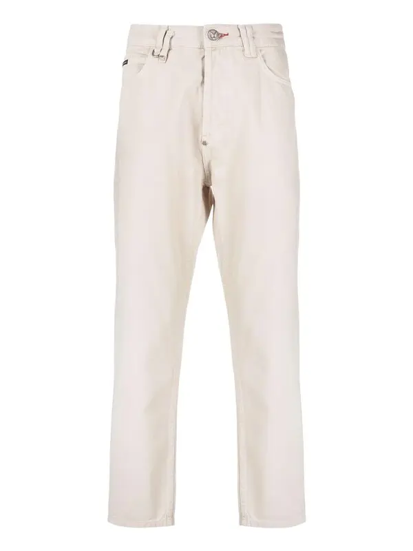 Philipp Plein Iconic Carrot-cut Jeans - Neutrals