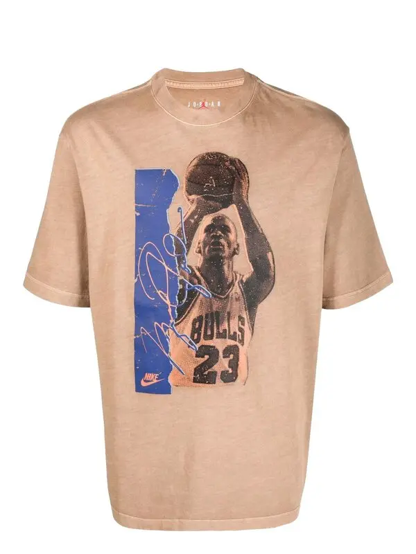 JORDAN Heritage 85 Cotton T-shirt - Brown