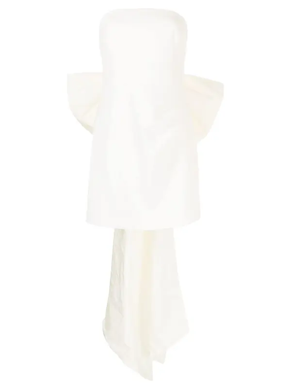 Rebecca Vallance Daphne Bow-detail Mini Dress - White