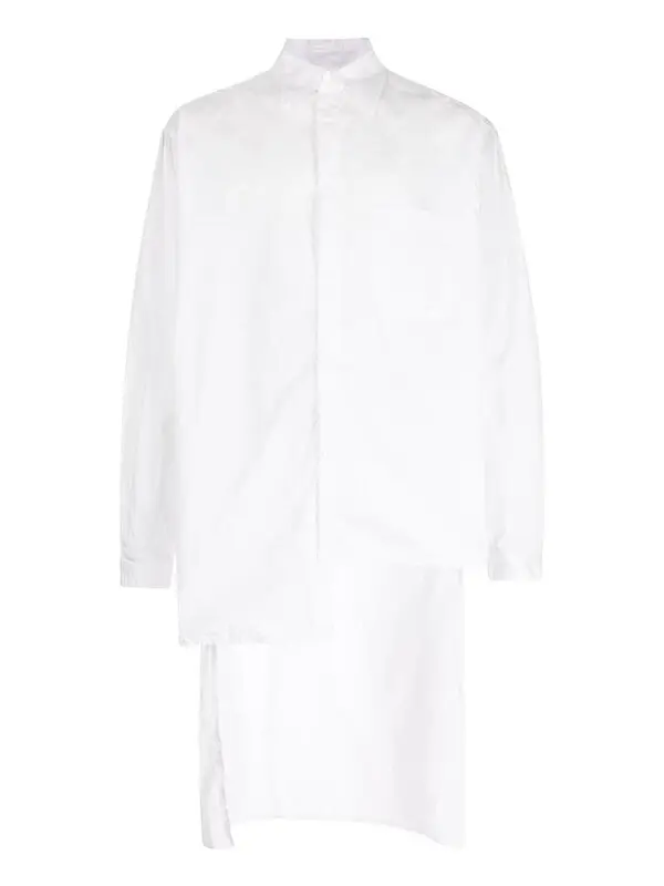 Yohji Yamamoto Asymmetric Long-sleeve Shirt - White