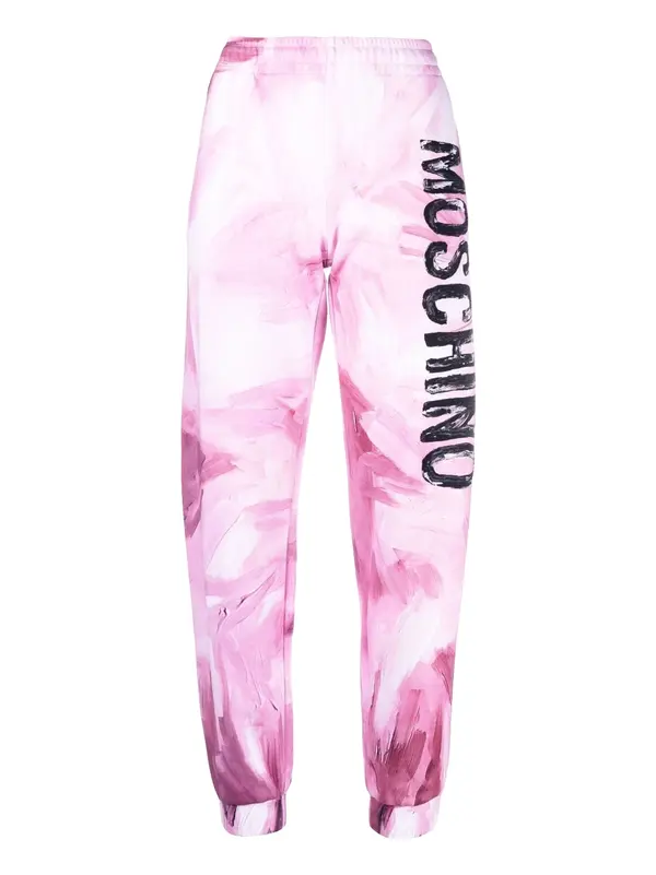 Moschino Abstract-print Track Trousers - Pink