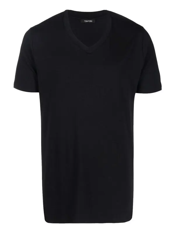 TOM FORD Crew-neck Fitted T-shirt - Black