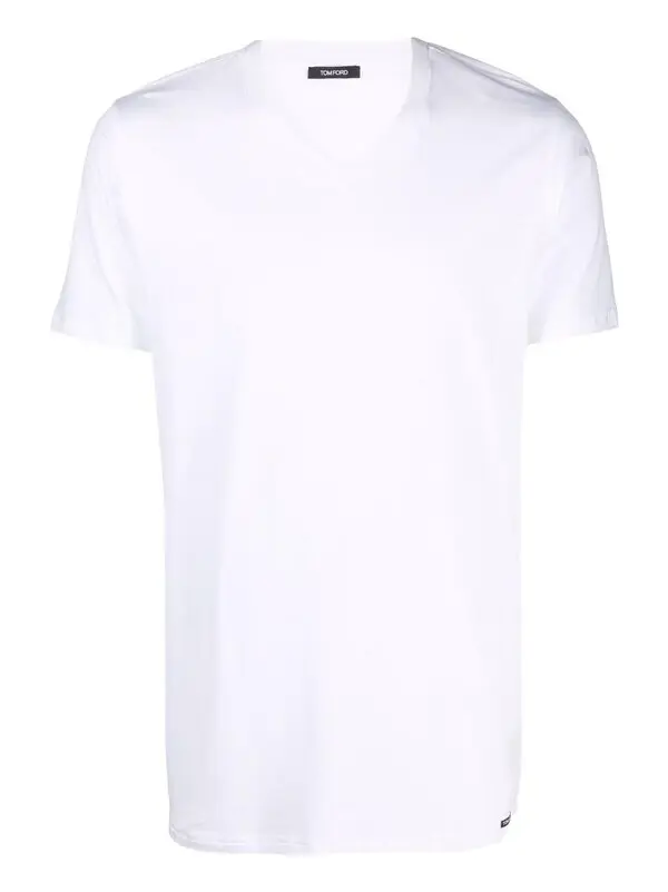TOM FORD V-neck Fitted T-shirt - White