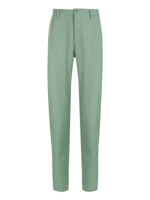 OSKLEN Fluid Linen Tailored Trousers - Green