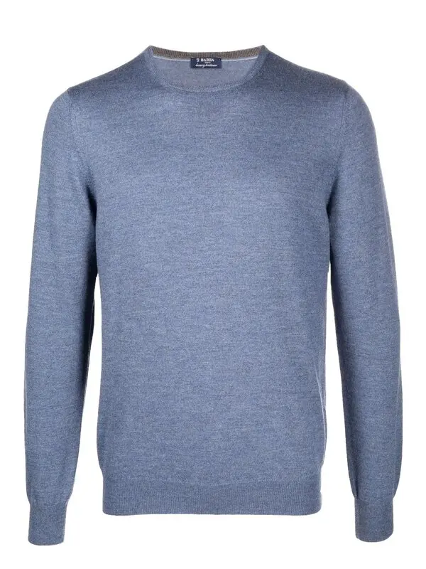 BARBA NAPOLI Crew-neck Knit Jumper - Blue