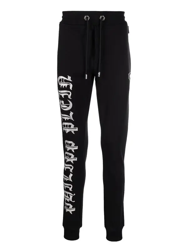 Philipp Plein Logo-print Jogging Trousers - Black