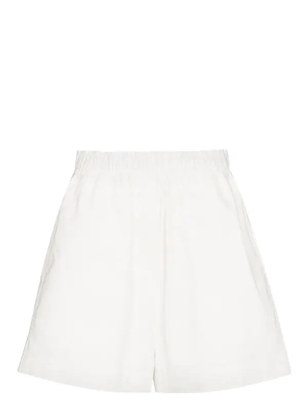 LEE MATHEWS Drill Elasticated-waist Shorts - White