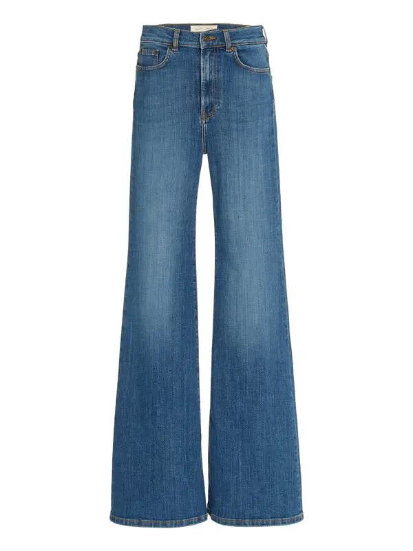 JEANERICA Fuji Stretch High-rise Flared-leg Jeans - Medium Wash