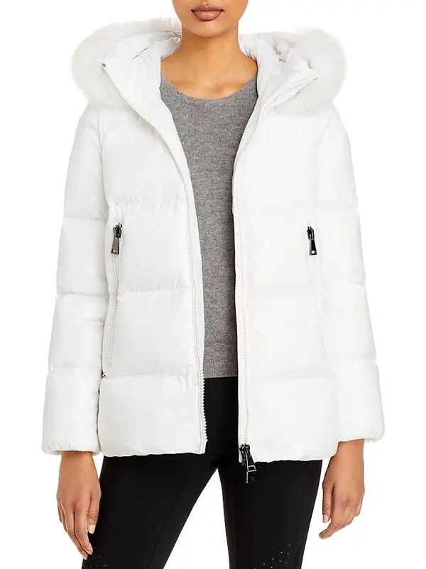 Moncler Laiche Short Parka - White