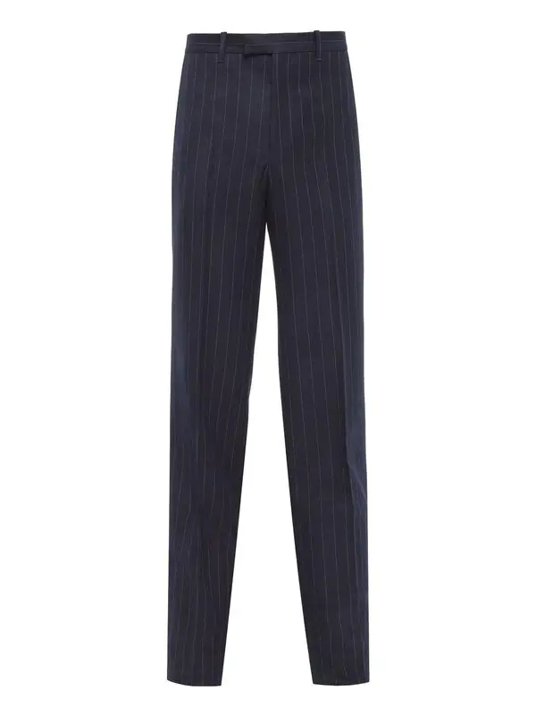 Prada Wool Wide-leg Trousers - Blue