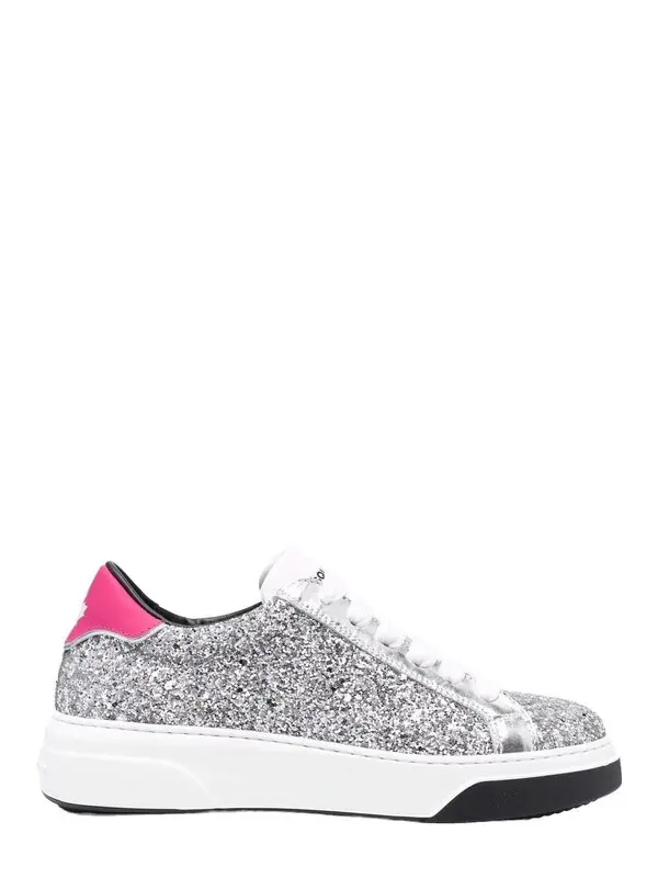 Dsquared2 Glittered Low-top Sneakers - Silver