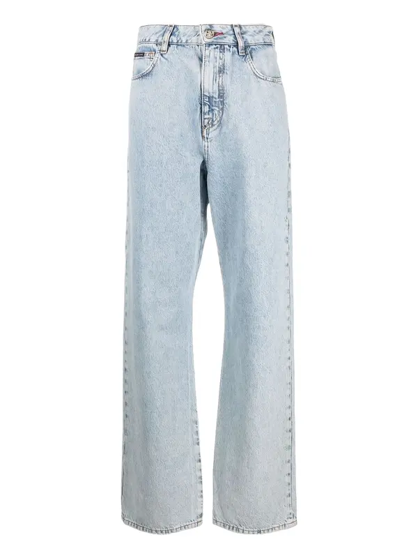 Philipp Plein Iconic Loose Fit Jeans - Blue