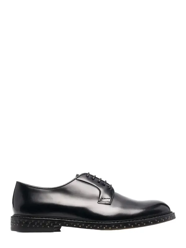 DOUCAL'S Leather Derby Shoes - Black