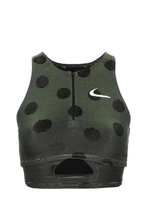 Nike X Off White Polka-dot Print Cropped Performance Top - Green