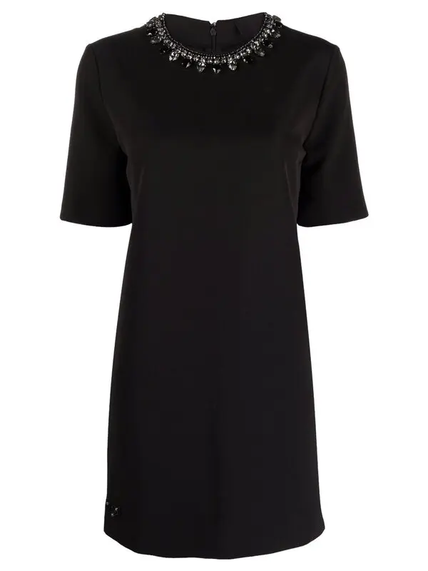 Philipp Plein Crystal-embellished Mini Dress - Black