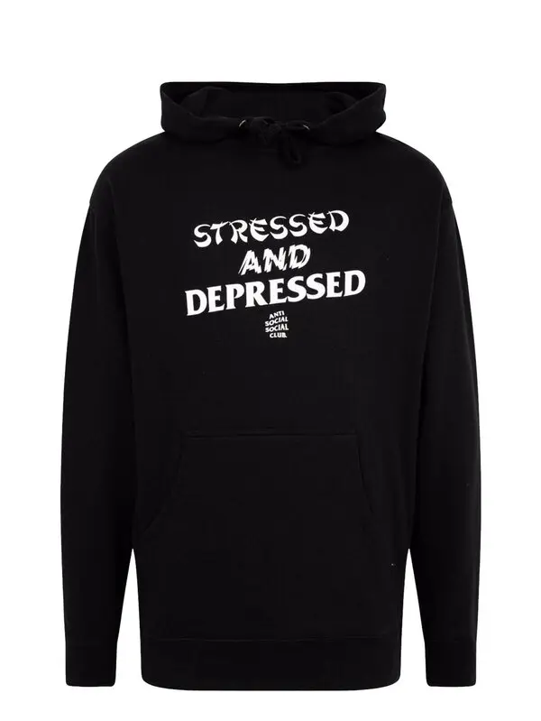 ANTI SOCIAL SOCIAL CLUB Slogan-print Hoodie - Black