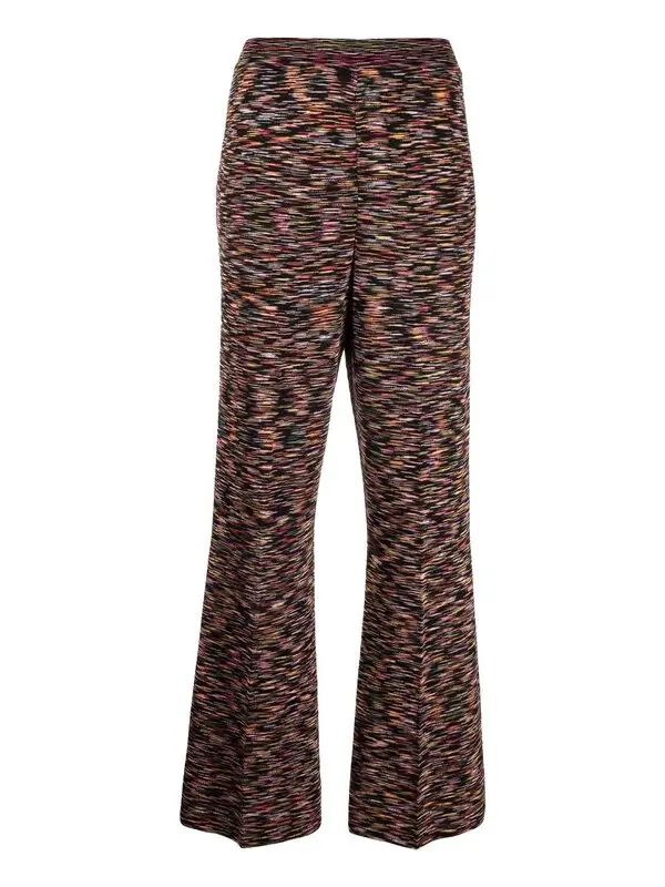 Missoni Marl-knit Flared Trousers - Black