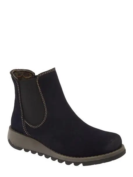 Fly London Salv Chelsea Boot - Navy Suede