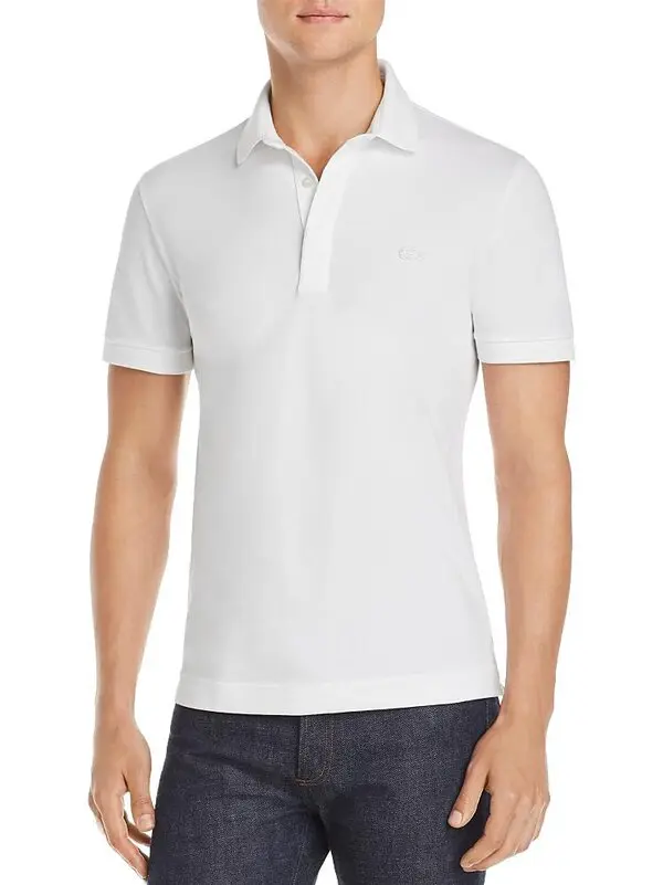 Lacoste Stretch Cotton Paris Regular Fit Polo Shirt - White