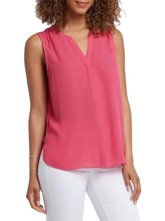 NYDJ Print Pleat-back Sleeveless Blouse - Watermelon