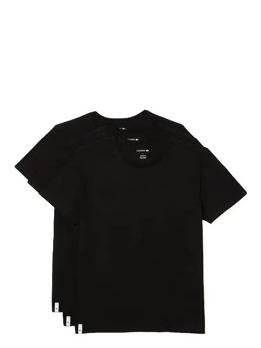Lacoste 3-pack Essentials Crewneck T-shirts - Black