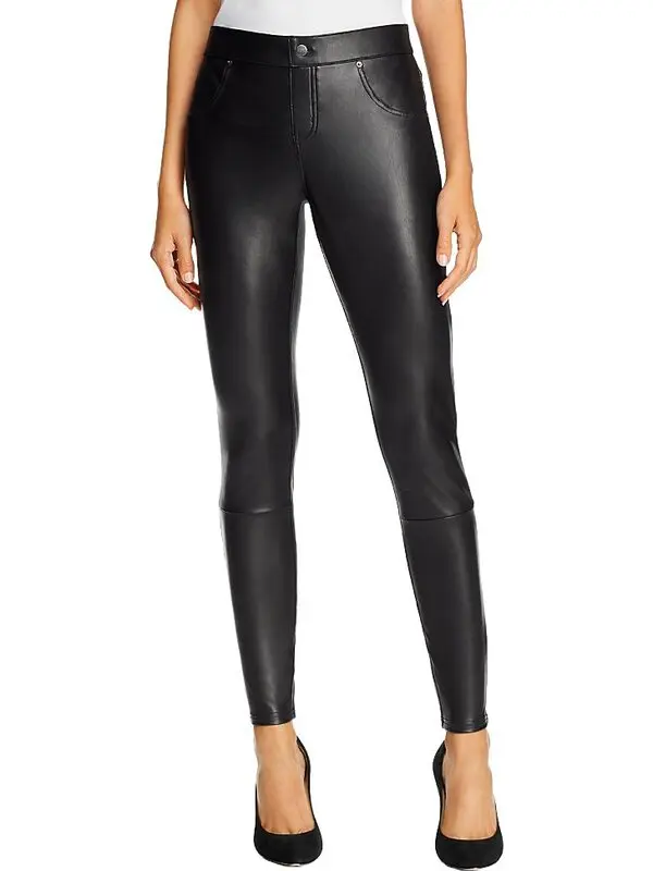 Hue Leatherette Leggings - Black