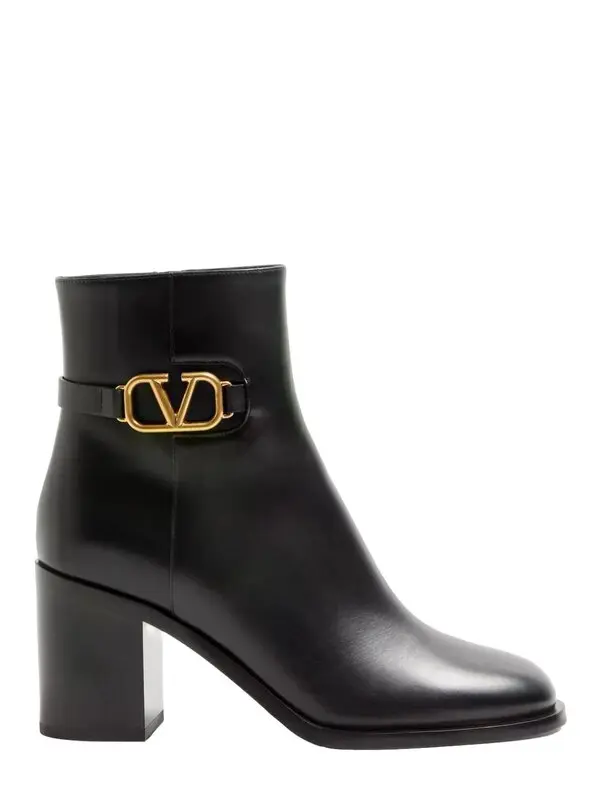 Valentino Garavani 75mm Vlogo Signature Ankle Boots - Black