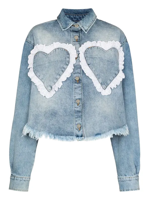 Natasha Zinko Heart Pocket Denim Shirt - Blue