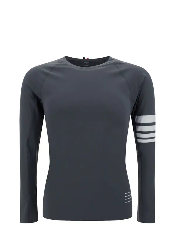 Thom Browne 4-bar Stripe Compression Top - Grey