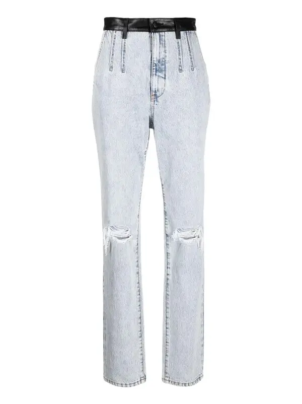Alexander Wang High-waist Straight Leg Jeans - Blue