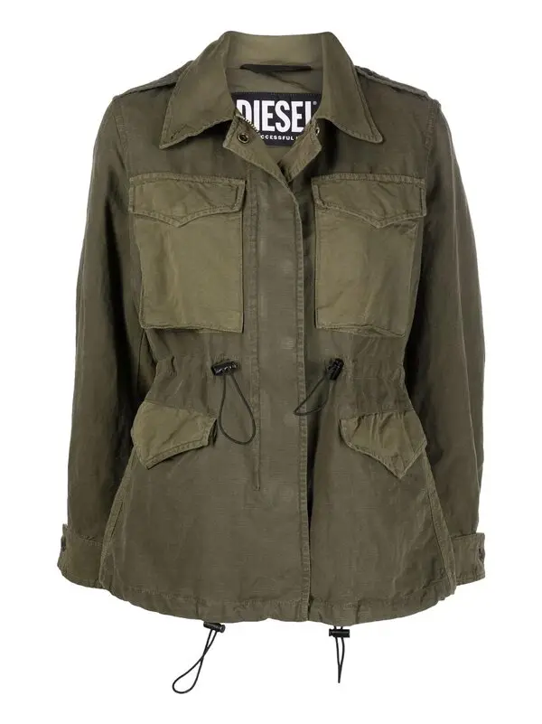 DIESEL® Drawstring Cargo Jacket - Green