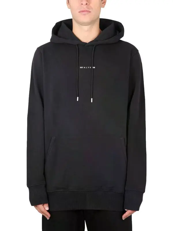 1017 Alyx 9sm Logo-print Pullover Hoodie - Black