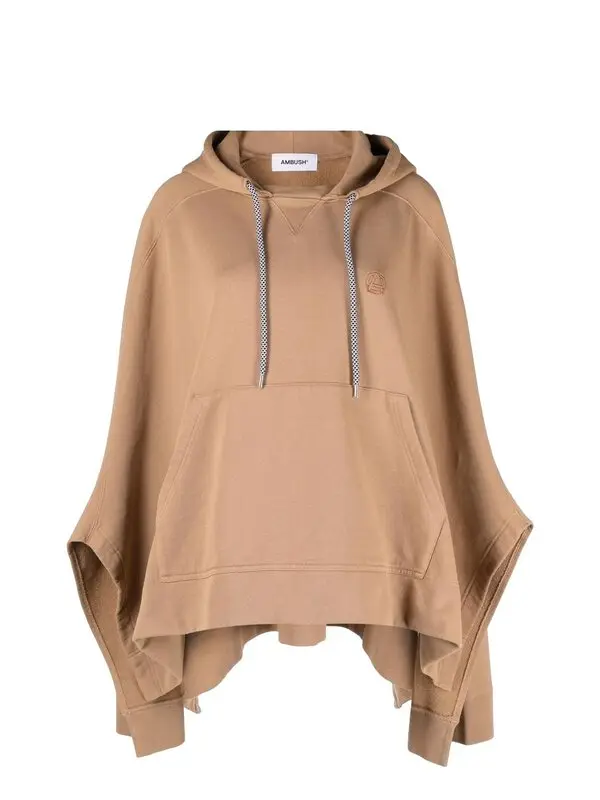AMBUSH Hooded Draped Poncho - Neutrals