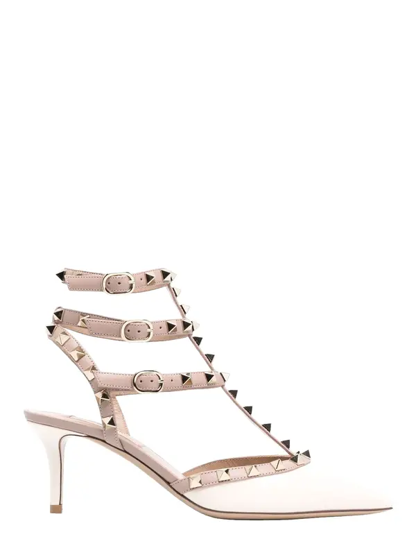 Valentino Garavani 65mm Rockstud Caged Pumps - Neutrals