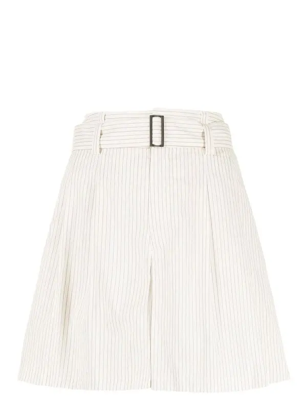FORME D'EXPRESSION Belted Flared Shorts - Neutrals