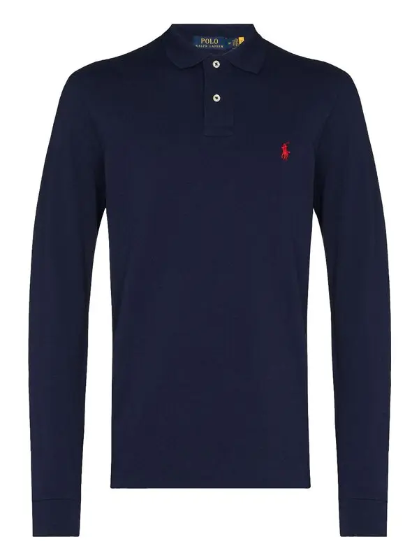 Polo Ralph Lauren Polo Pony Long-sleeve Polo Shirt - Blue