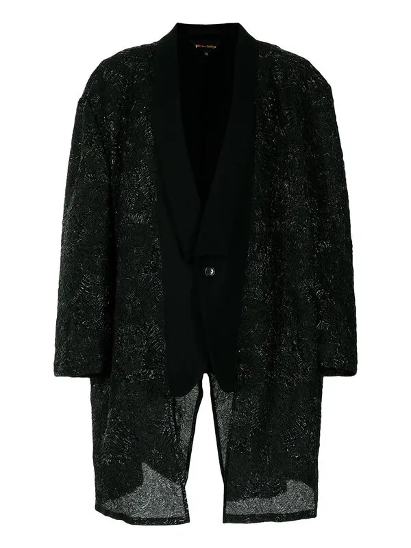 Comme Des Garçons Midi Single-breasted Blazer - Black