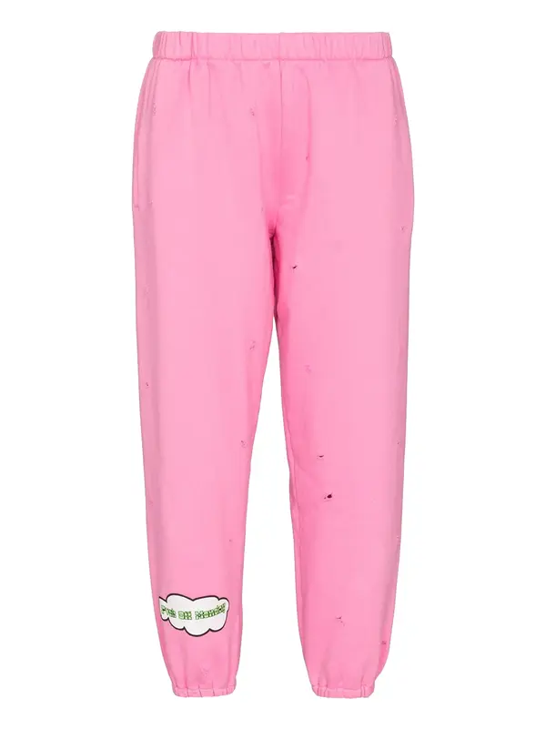 Natasha Zinko Monday Distressed Track Pants - Pink