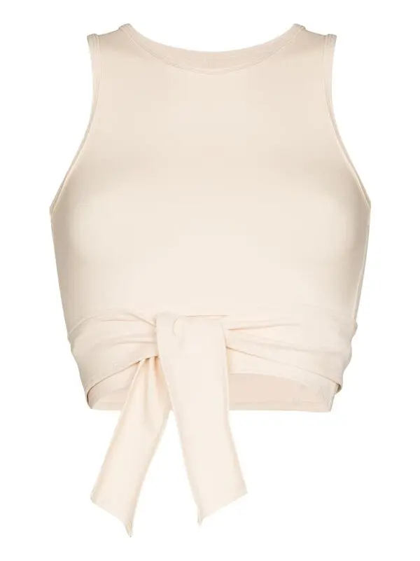 Live The Process Ballet Tie-detail Performance Top - Neutrals