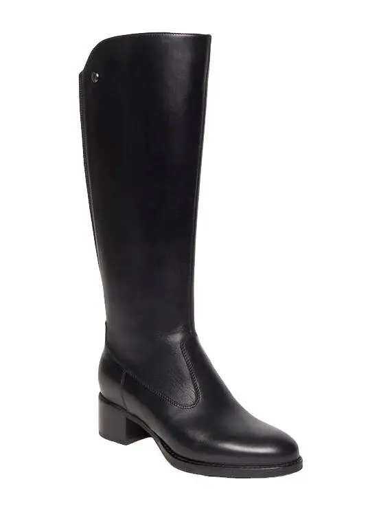 NEROGIARDINI Burnished Leather Knee High Boot - Black