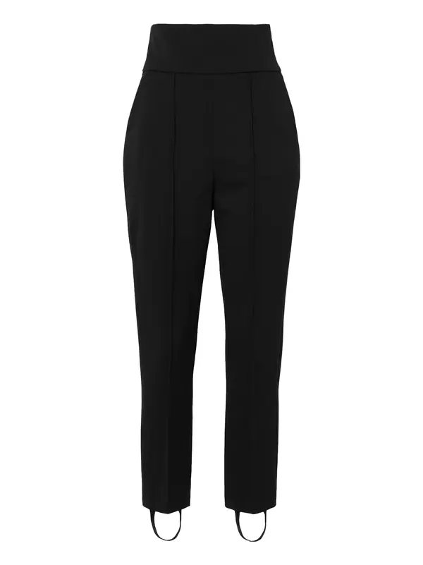Loulou De Saison Pinzon Stretch-wool Tapered Pants - Black