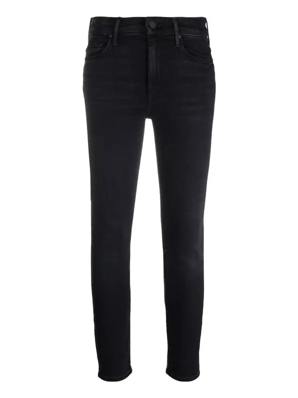 MOTHER High-rise Cropped Skinny Jeans - Blue