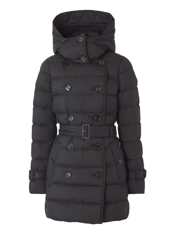 Burberry Detachable-hood Padded Coat - Black