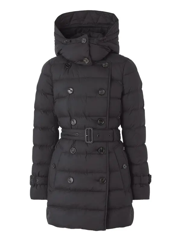 Burberry Detachable-hood Padded Coat - Black